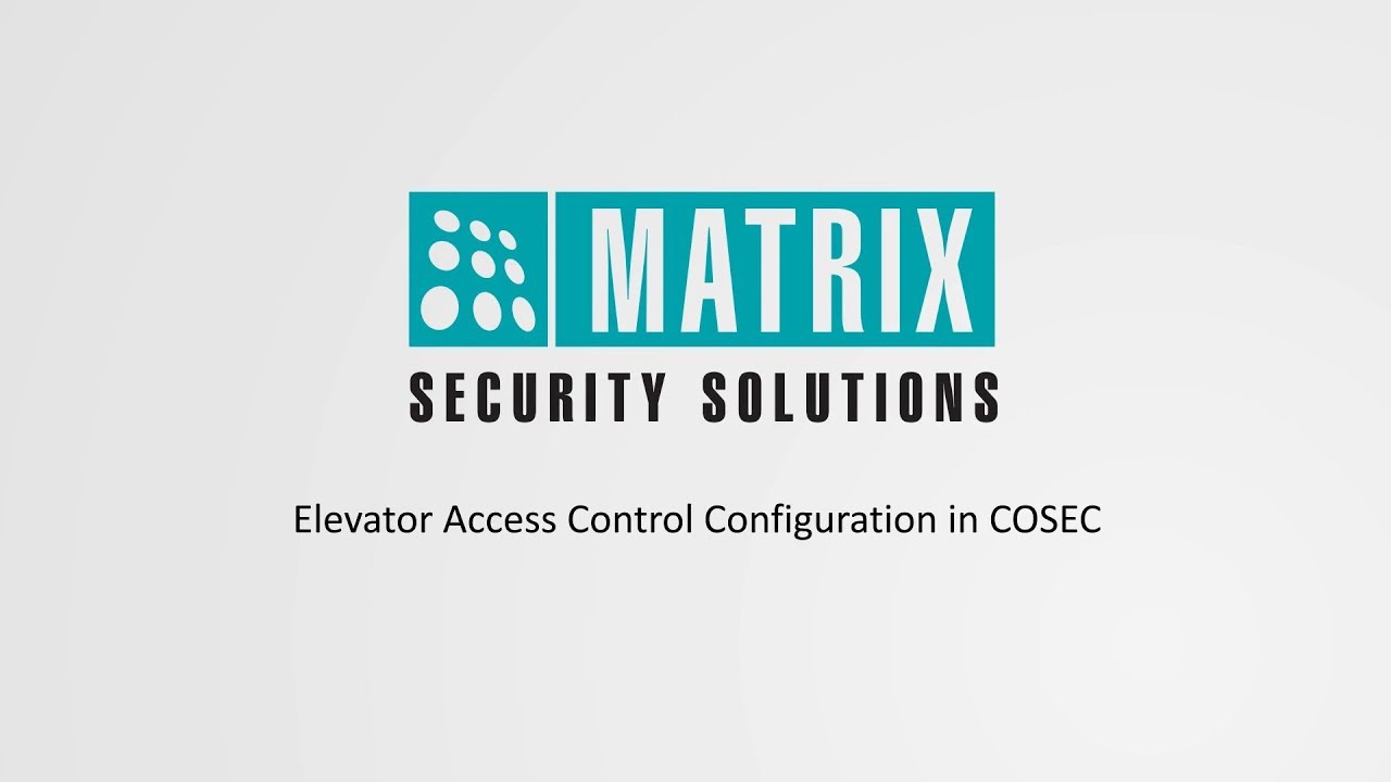 Elevator Access Control Configuration in COSEC