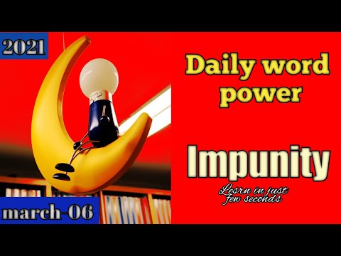Daily vocabulary(Impunity)
