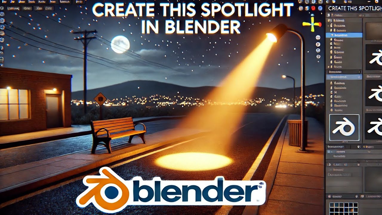 How to Create Spotlights in Blender 3D - beginner Tutorial