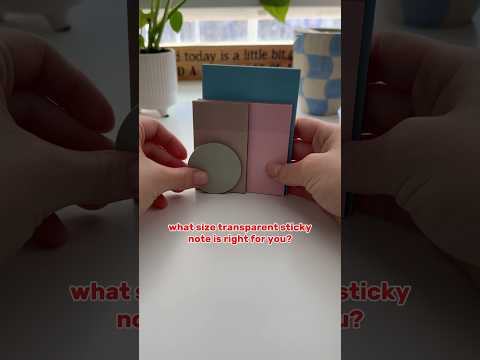 Transparent Sticky Notes: Size Comparison #biblejournaling