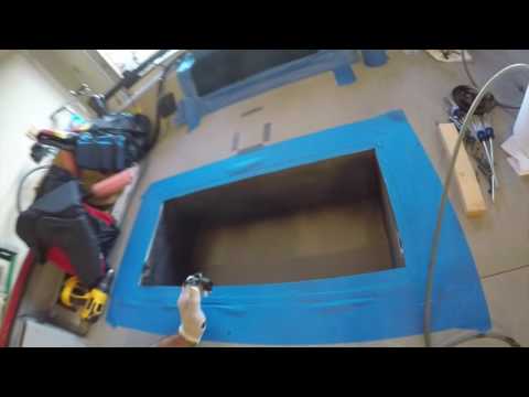 Black Can Foam Sprayed With The Spray Sealants Gun ( Patent Pending )