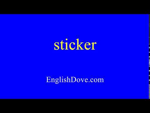 How to pronounce sticker in American English.