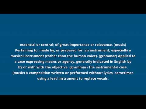 what is the meaning of instrumental