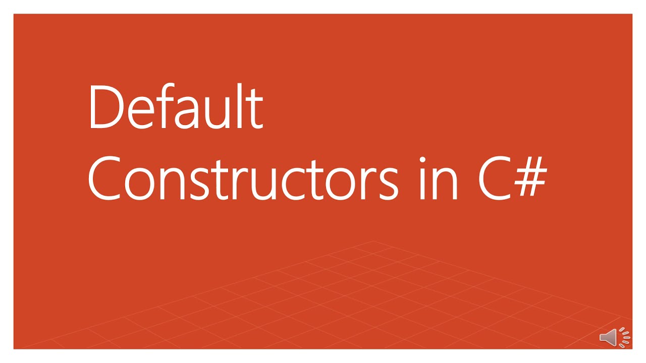 Default Constructors in C# : Fully Explained | OneAnanda | OneAnanda.com