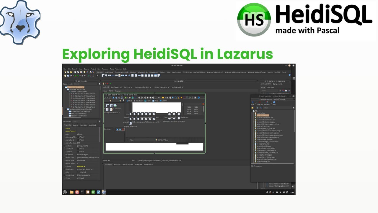 First Look at HeidiSQL Source Code – Build and Explore with Lazarus