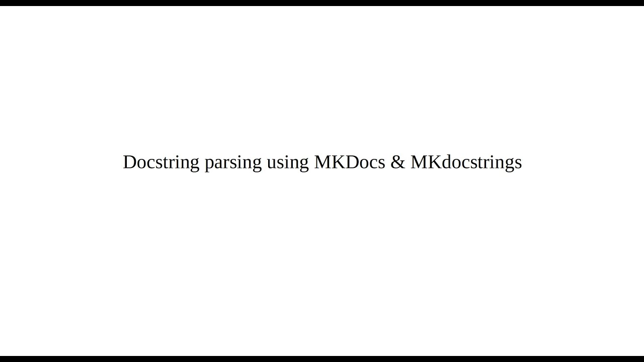 Writing developer's wiki using MKDocs and MKDocstring