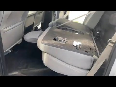 Ford F-150 How to RELEASE REAR BACK SEAT! Find Backrest Latch (HIDDEN STORAGE + TIRE JACK!)FOLD DOWN