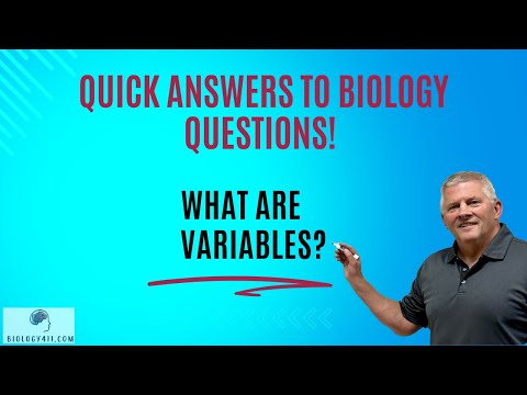 What are variables? @MyBiologyGuide
