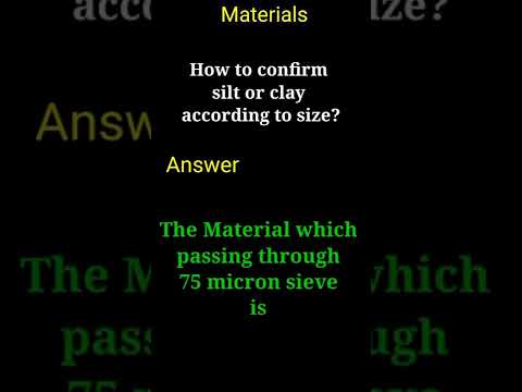 QnA what is silt or clay according to size?