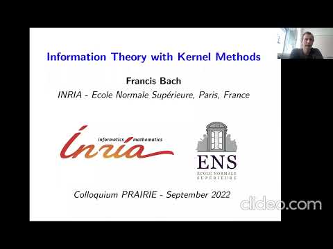 "Information theory through kernel methods" by Francis Bach, Inria.