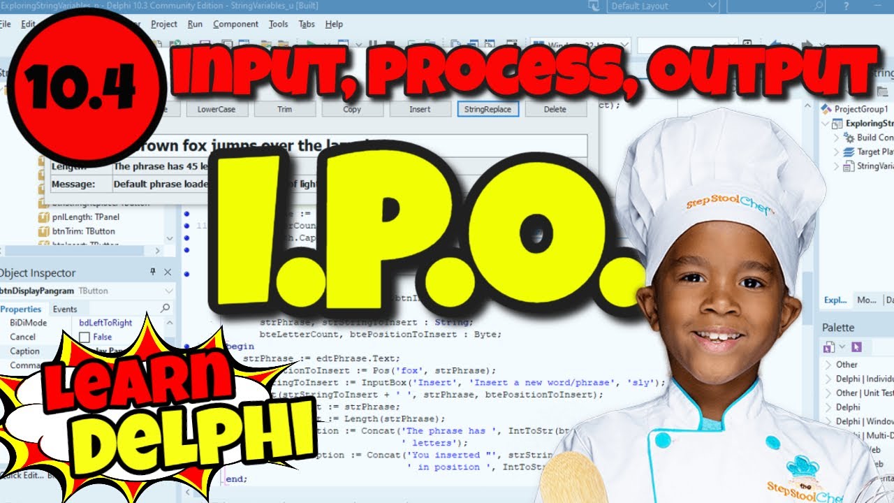 Learn Delphi Programming | Unit 10.4 | IPO (Input, Process, Output) in Delphi