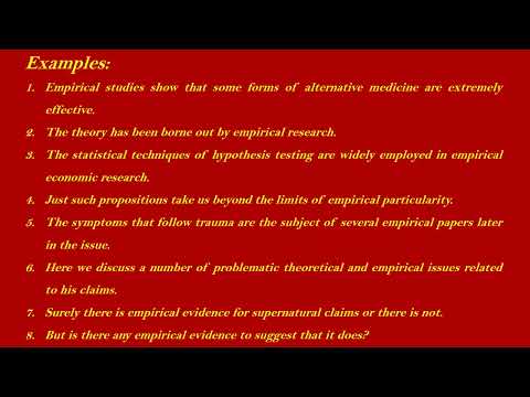 Empirical Meaning and Example Sentences