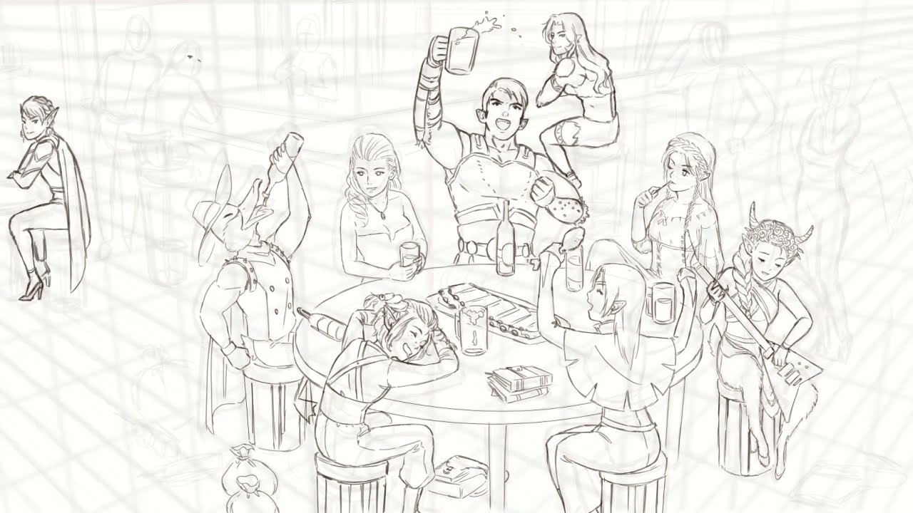 Tavern drawing timelapse