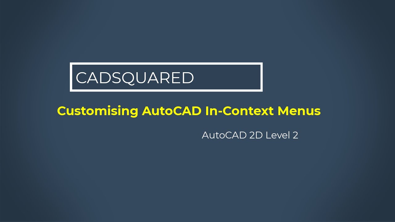 Customise In Context Menus
