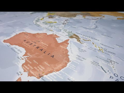 Mapa del mundo completo con la Antártida - Angkor