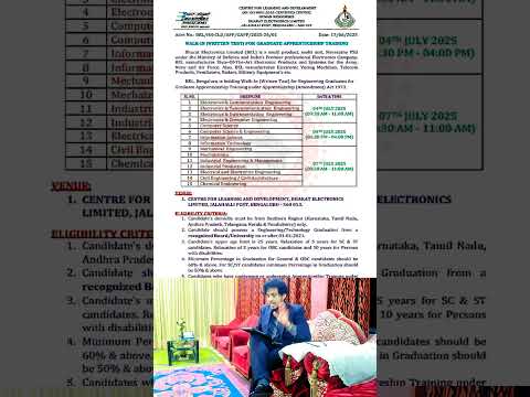 📢BEL WALK-IN-INTERVIEW 2025#govtjobs #belrecruitment #bharatelectronicslimited #walkininterview #job