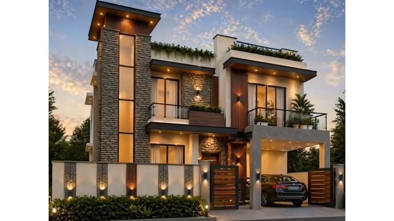 Luxury villa exterior walkthrough | AI
