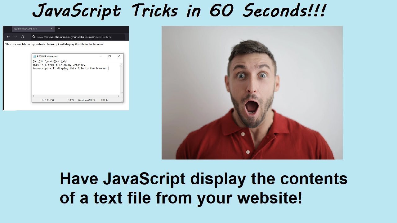 JavaScript Tricks in 60 Seconds - Displaying a Text File on a Web Page