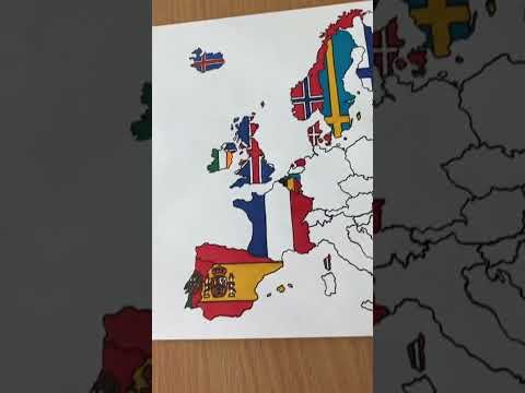 How to Draw Luxembourg Flag on Europe Map #flag #map #luxembourg #geography