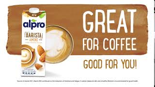 Alpro Almond Latte with Alpro Barista advert uk