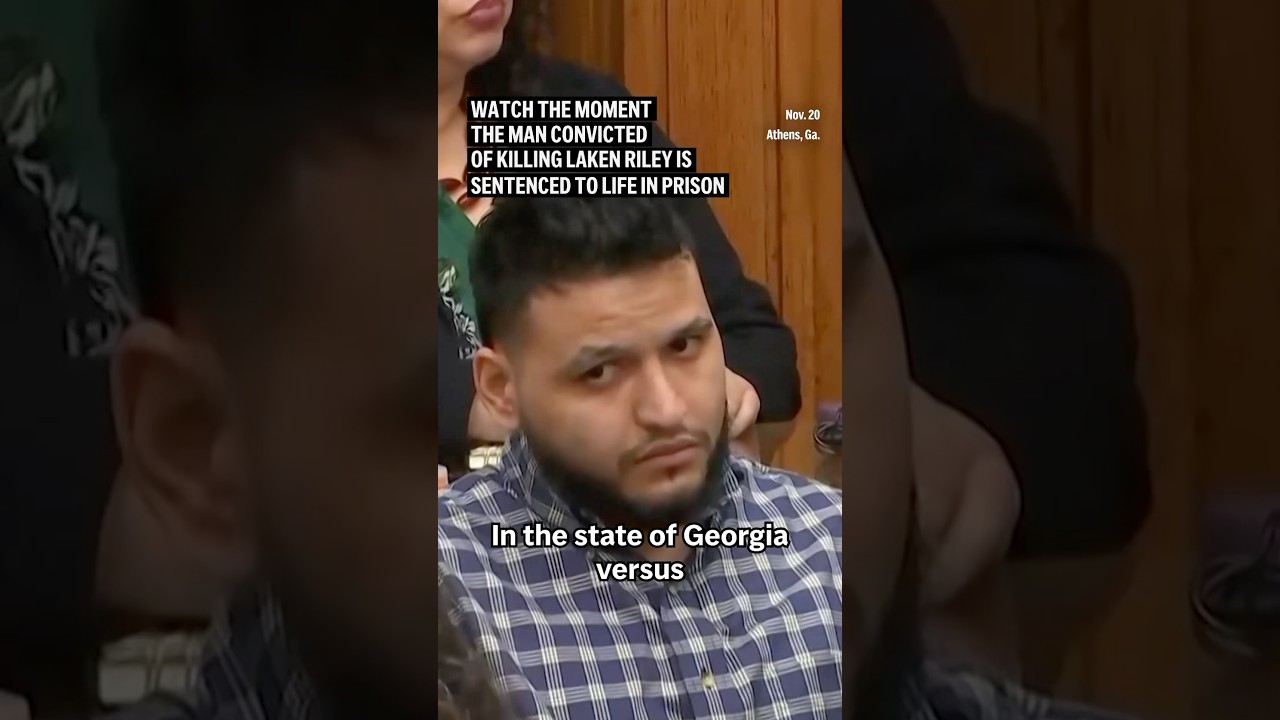 Watch the moment the man convicted of killing Laken Riley is sentenced to life in prison