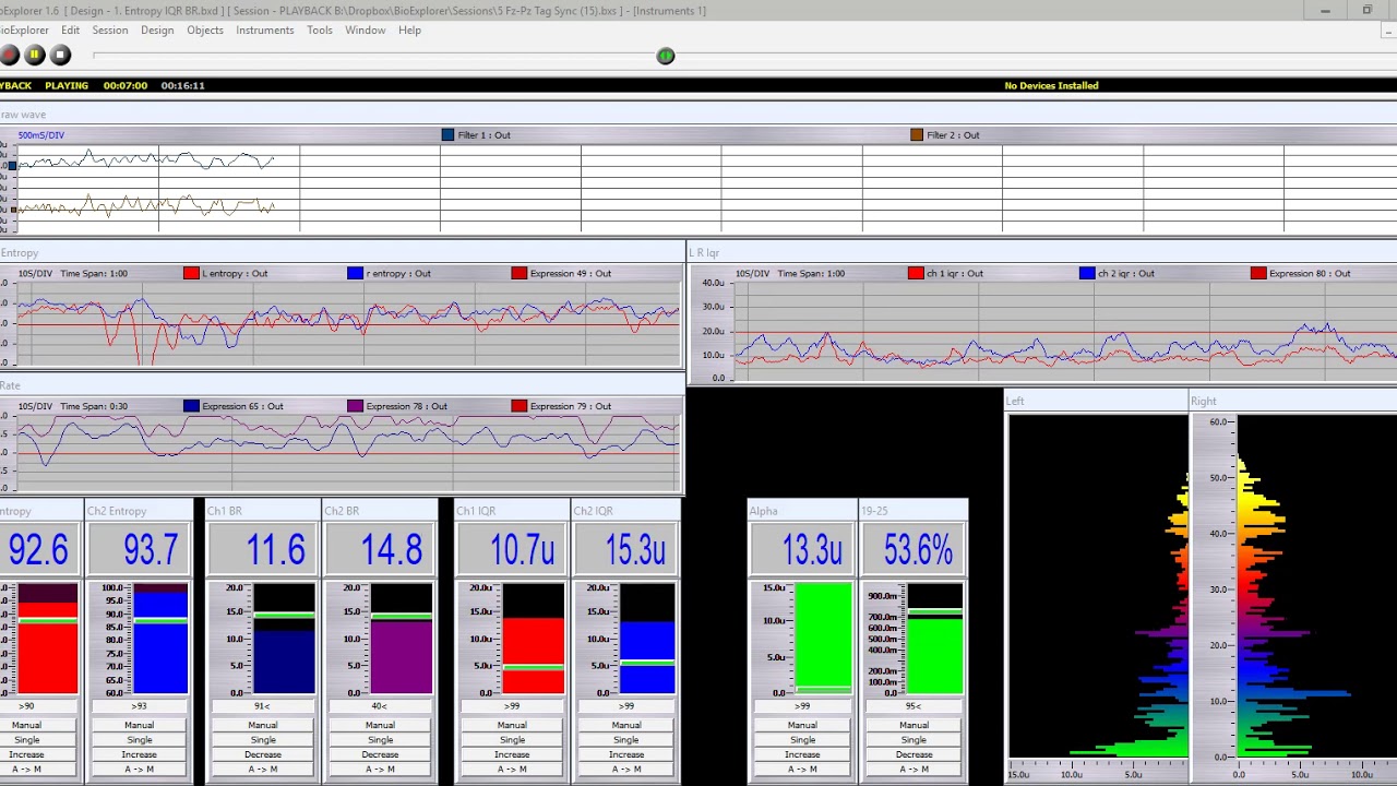 EEG Neurofeedback Spectral Entropy (Algorithm Test)