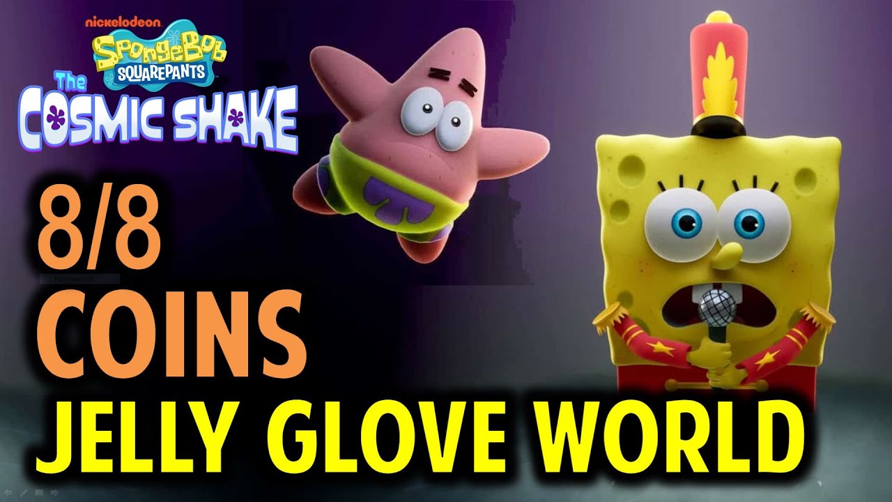 Jelly Glove World: All 8 Coins Locations | SpongeBob SquarePants The Cosmic Shake