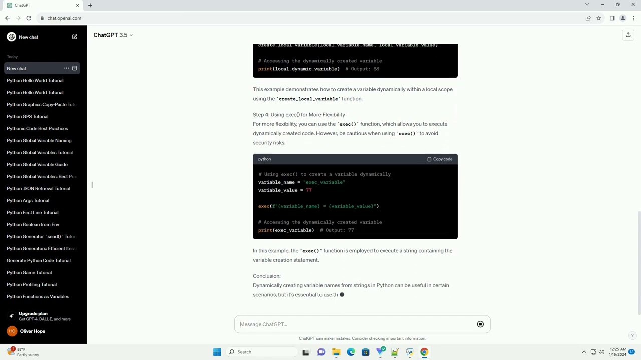 python how to create variable name from string
