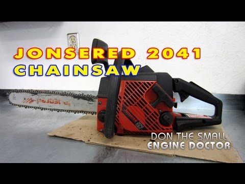 Jonsered 2041 Chainsaw Quick Overview & Test Cut