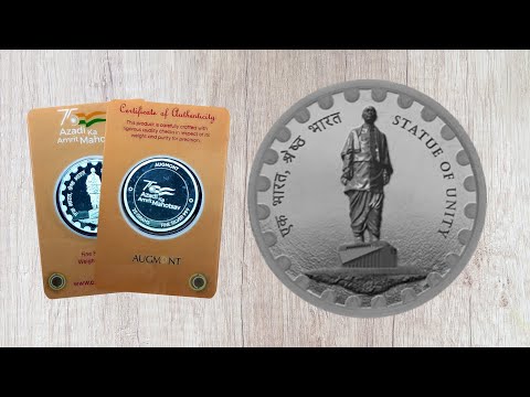 Azadi Ka Amrit Mahotsav; Statue of Unity Silver Token Coin