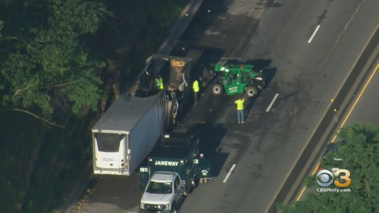 Portion Of Schuylkill Expressway Reopens After Truck Carrying Deli Meat Catches Fire Monday Morning