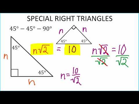 Special Right Triangles