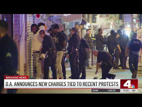 New charges announced in downtown LA protest violence
