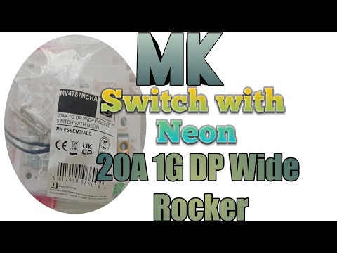 20A 1G Dp wide Rocker switch with Neon