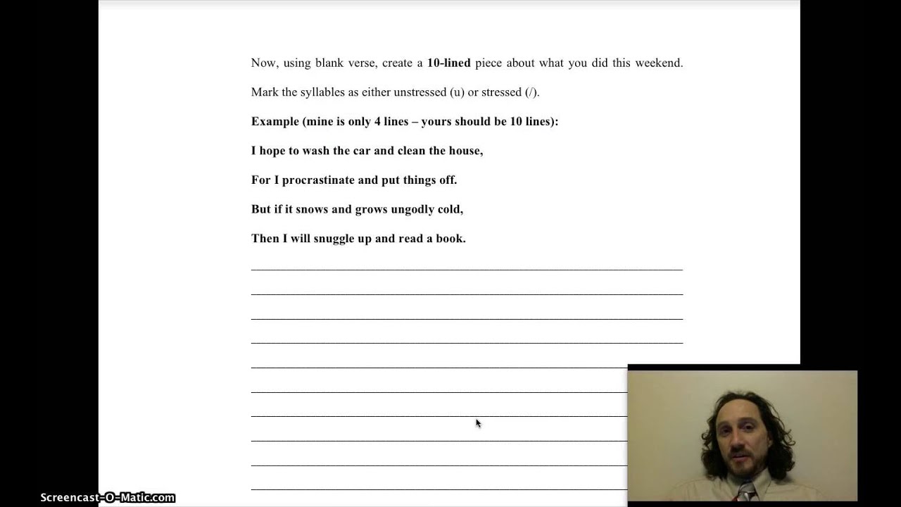 Blank Verse Exercise