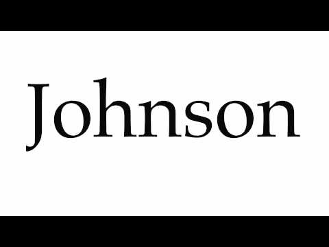 How to Pronounce Johnson
