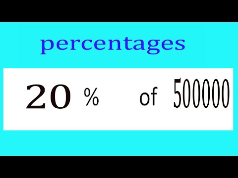 Percentages 20 Percentage(%) of 500000