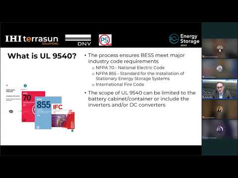 What experts think you should know about UL9540 codes and standards for battery storage
