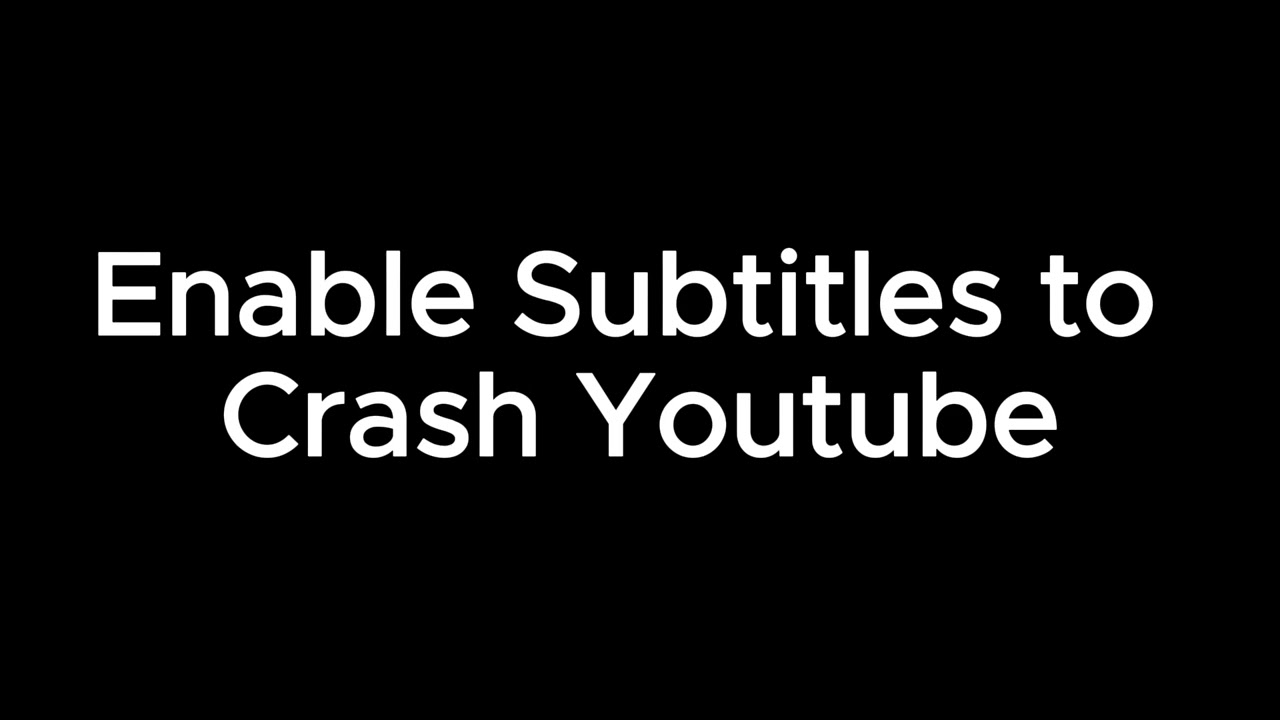 This Video will Crash Youtube (Sometimes)