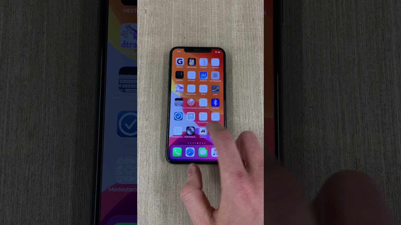 Production iPhone X with internal iOS 13.0 installed (Prototype software)
