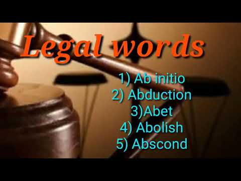 //Most important Legal words with Marathi meaning //Law vocabulary//Legal terms//
