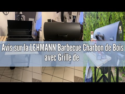 Avis sur la LEHMANN Barbecue Charbon de Bois avec Grille de Cuisson XL, avec Deux Étagères en Bois,