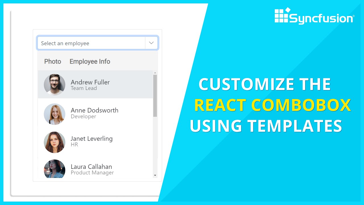 Customize the React ComboBox Using Templates