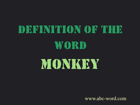 Definition of the word "Monkey"