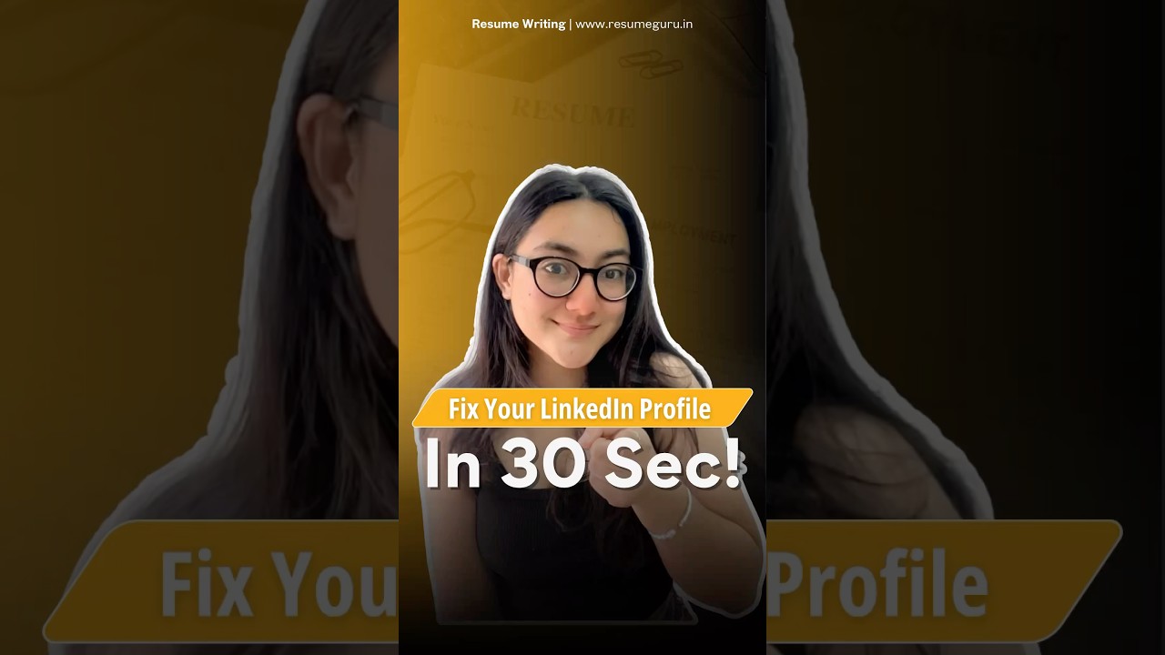Fix your LinkedIn profile in 30 seconds #linkedin #linkedinprofile #linkedinprofiletips #linkedinapp