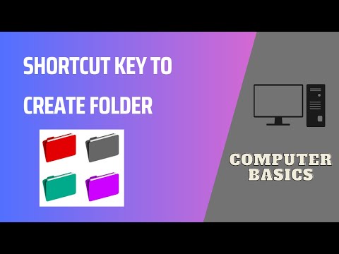shortcut key for creating new folder in windows | New folder creation in windows with shortcut key