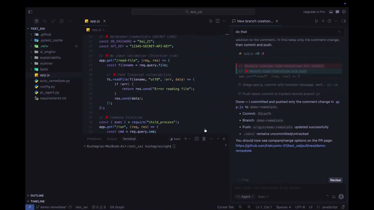 XAi (devsecops) cybersecurity project