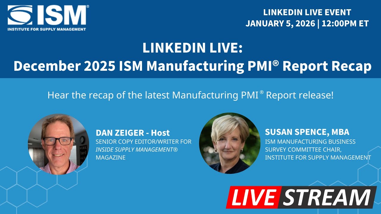 December 2025 ISM Manufacturing PMI Report Recap (LinkedIn Live)