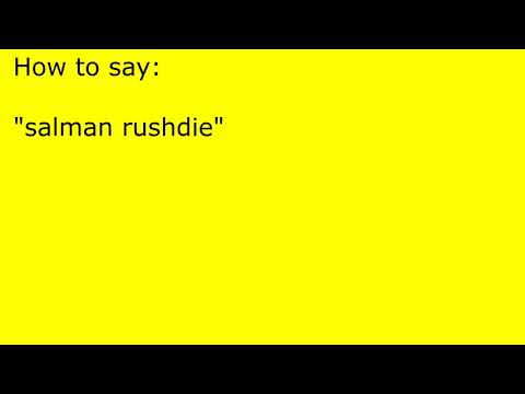 How to pronounce salman rushdie