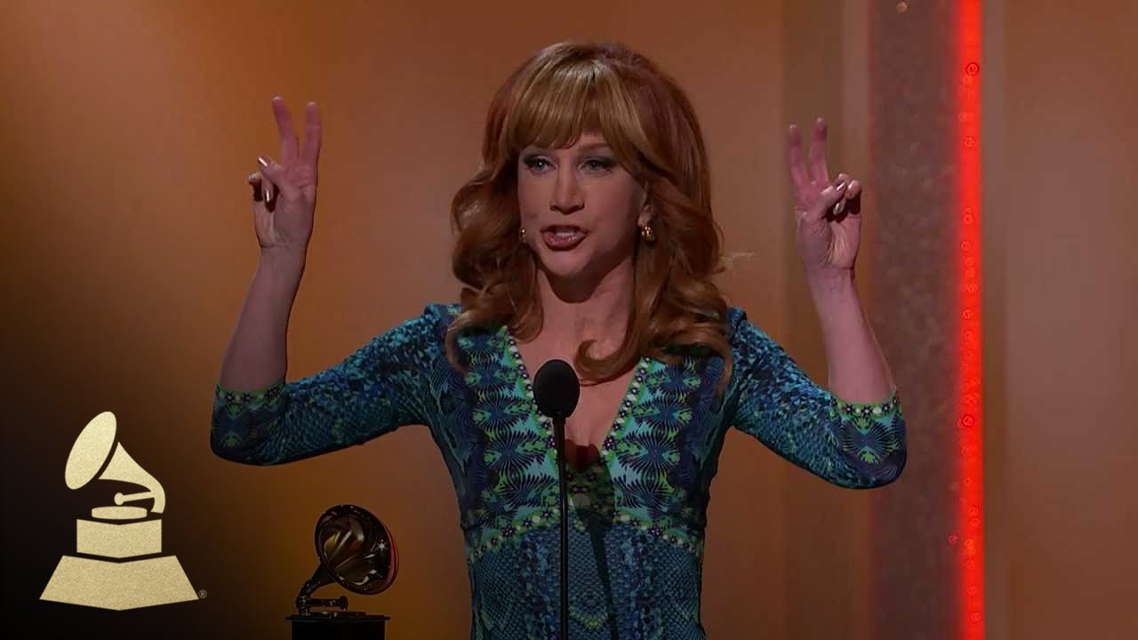 Watch Kathy Griffin thank Justin Bieber's 'relax juice' in her Grammy's ...